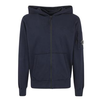 C.P. Company C.p. Company, Homme, Sweatshirts et sweats &agrave; capuche, Bleu, Taille: XL Zip Hooded Lens SweaT-shirt