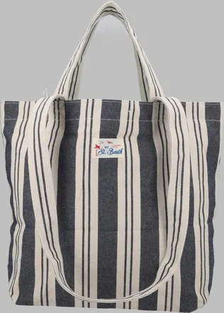 MC2 Saint Barth Mens Tote Bag Essential Beach Blue Cotton Handbags Hand