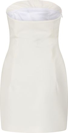 The Attico Womens Sleeveless Dress Heart-Shaped Neckline White Polyester