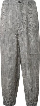 Emporio Armani Homme, Pantalons, Noir, Taille: M Pantalon en m&eacute;lange de Lyocell avec imprim&eacute; int&eacute;gral