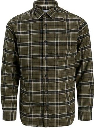 Jack & Jones Ls Jjjames T-Shirt en Flanelle Taille L, Colophane, XXL Hommes