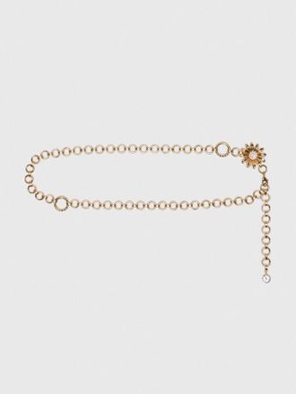 Maje Ketteng&uuml;rtel Mit Blumen - Golden - Gr&ouml;&szlig;e 34 - Maje