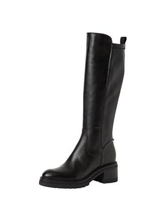 Tamaris Femme Damen Long Boot Flat 1-25505-45 Botte Haute Jusquau Genou, Noir, 38 EU