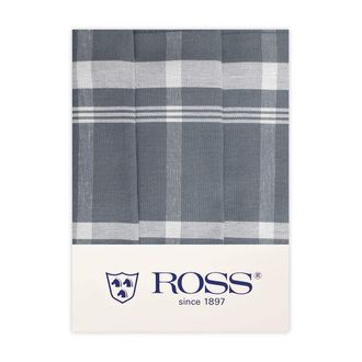 ROSS Exclusiv - Geschirrt&uuml;cher Halbleinen - 0910-3er-Pack (50 x 70cm Grau)