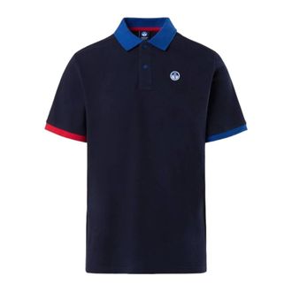 North Sails Homme, Tops, Bleu, Taille: 3XL Polo Manches Courtes