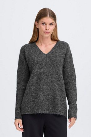 Oxmo V-Ausschnitt-Pullover OXISelma Kuscheliger Pullover