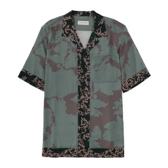 Dries Van Noten Carltone 3082 M.w. Hemd - - Shirts - Herren - Gr&uuml;n - XL