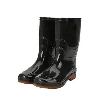 Generic Wellington Bottes de pluie mi-mollet &eacute;paisses &agrave; enfiler pour homme - Imperm&eacute;ables et antid&eacute;rapantes - Pour le jardinage, la p&ecirc;che, lagriculture, la ma