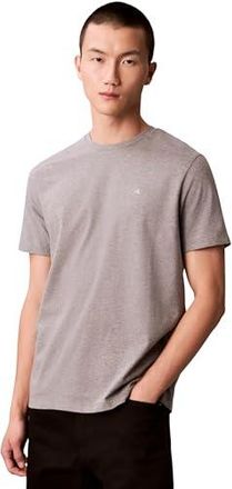 Calvin Klein SS Classic Monogram Tee LV04RD254G Tees, Gris (Med Grey HTR), M, Gris (Med Grey HTR), M