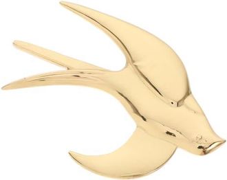 Pretyzoom Hirondelle Murale en Laiton - D&eacute;Coration Murale Oiseau Dor&eacute; 3D - Sculpture Volante en M&eacute;Tal pour Salon, 9.5x6.5cm