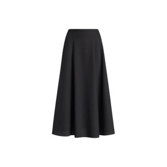 Alberta Ferretti Femme, Jupes, Noir, Taille: 44 FR Tropical Wool Skirt