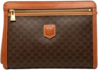 Celine Sac pochette vintage doccasion - Femme - Pre-owned - Brun - Taille: ONE Size