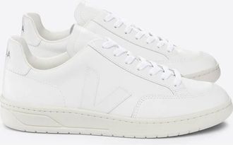 Veja Herren Freizeitschuhe V-12 LEATHER EXTRA-WHITE