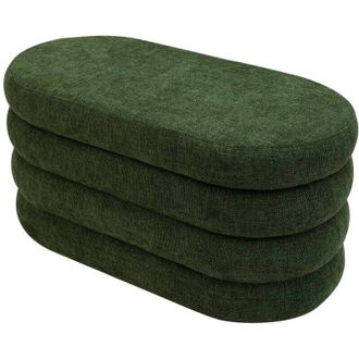Mobili Rebecca Aufbewahrungshocker Rebecca Mobili Zeytin 38x76x38 Polyestergewebe MDF Dunkelgr&uuml;n Modern