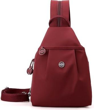 Generic Petit sac &agrave; bandouli&egrave;re pour femme, sac &agrave; dos &agrave; bandouli&egrave;re, sac de poitrine d&eacute;contract&eacute;, sac &agrave; dos &agrave; bandouli&egrave;re pour randonn&eacute;e, voyage, Rouge, Small