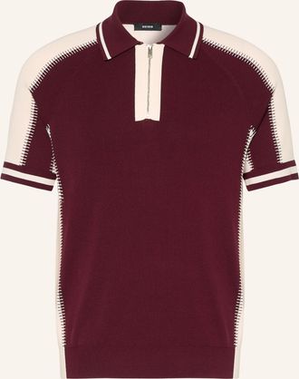 Reiss Reiss Strick-Poloshirt Elmers rot