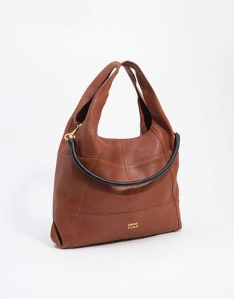 Bimba & Lola sac moyen en cuir style sac papier marron