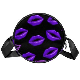 Generic Sac &agrave; bandouli&egrave;re Circle pour femme, petit sac &agrave; bandouli&egrave;re avec fermeture &eacute;clair, bretelles r&eacute;glables, sac &agrave; main rond d&eacute;contract&eacute; pour femmes et fi