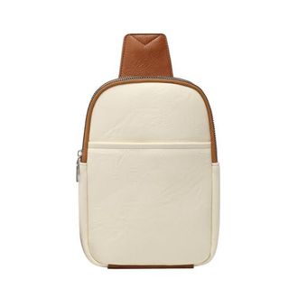 Miss Lulu LB2356 BG/BN, Sac Banane pour Femme, Beige et Marron, Taille Unique