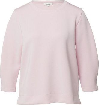 s.Oliver 3/4 Arm-Pullover Sweatshirt Sweatshirt aus Scuba mit 3/4-Arm