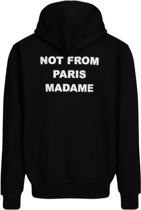 Dr&ocirc;le de Monsieur Hoodie ample Slogan en coton molleton