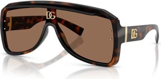 Dolce & Gabbana Pilot Shield Sonnenbrille - - Accessories - unisex - Braun - 37 MM