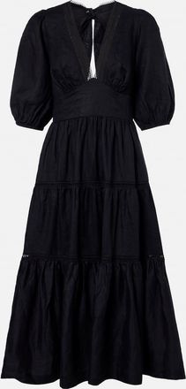 Heidi Klein Midikleid Meteora aus Leinen mit Spitze