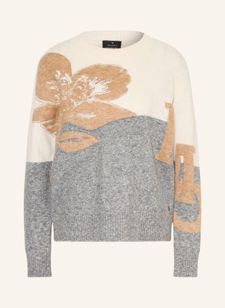 Monari Monari Pullover Mit Schmucksteinen grau