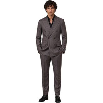 Dolce & Gabbana Homme, Costumes, Brun, Taille: XS Costume Prince de Galles Double Boutonnage