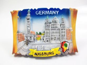 Generic Augsburg Poly Magnet Bayern Germany Souvenir Stadtansicht Neu
