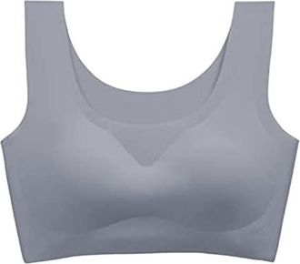 Generic Brassi&egrave;re de soutien sans fil pour femme sans couture, confortable, r&eacute;glable, sans fil, 2026, gris, XXL