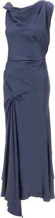 Victoria Beckham Femme, Robes, Bleu, Taille: 40 FR Posy Midi Dress