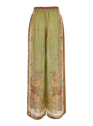 Zimmermann Womens Trousers Indra Relaxed Pant Multicolour Silk