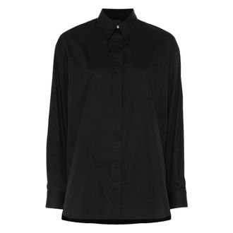 Pinko Casual Lang&auml;rmliges Schwarzes Baumwollhemd - - Blouses & Shirts - Damen - Schwarzk - XL