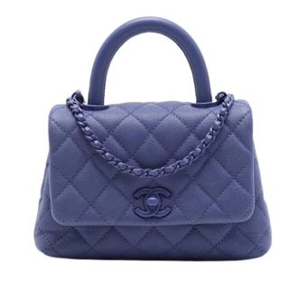 Chanel Pre-owned Vintage Quilted Caviar Leather Satchel - - Pre-owned - Damen - Lila - ONE SIZE