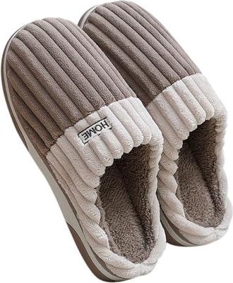 Generic Chaussons Femme Homme Pantoufles en Coton Maison Antidérapantes Chaudes Peluche Velours Moelleuses Et Mignonnes Chaussons Confortables Mémoire Foam Sl