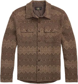 Ralph Lauren Homme, Vestes, Brun, Taille: M Blanket Jacquard Coat