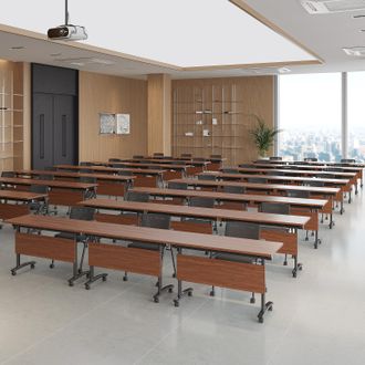 Generic Klappbarer Konferenztisch, Besprechungstisch, Klapptisch mit Rollen, klappbarer Schulungstisch, Faltbarer Konferenztisch mit Rollen f&uuml;r B&uuml;ro, Konferen