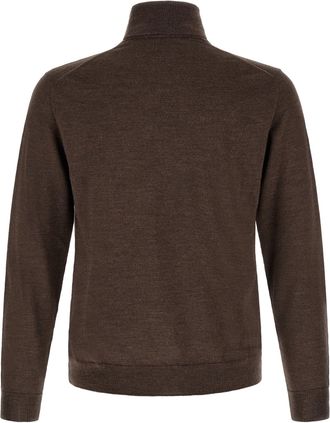Zanone Virgin Wool Turtleneck Sweater - Brown
