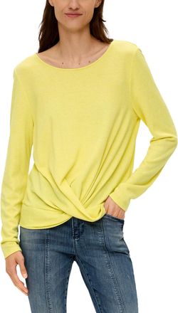 s.Oliver Damen T-Shirt Langarm Yellow 44