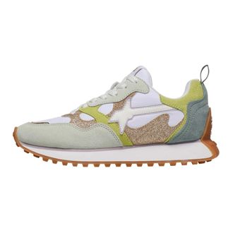 W6YZ W6Yz, Femme, Chaussures, Vert, Taille: 40 EU Baskets en su&egrave;de et tissu technique Loop-W