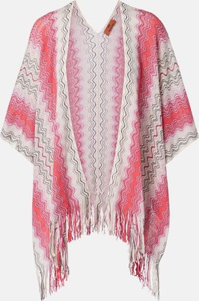 Missoni Poncho aus H&auml;kelstrick