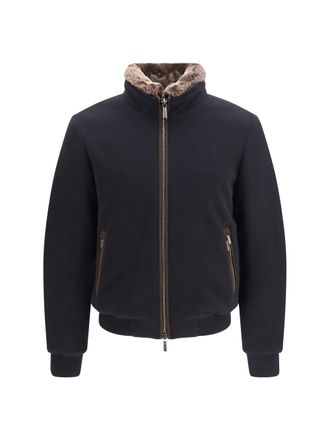 Moorer Mens Bomber Jacket Bellati Mrw Black Padded & Down