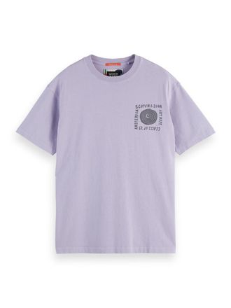 Scotch & Soda Herren Relaxed-fit Washed Artwork T-Shirt, Languid Lavender 500, M