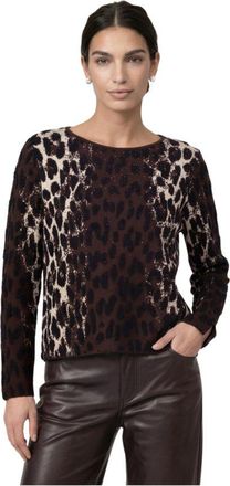 Monari Langarmshirt Freizeit,Baumwolle,Animalprint,Rundhals,Langarm,Regular Fit