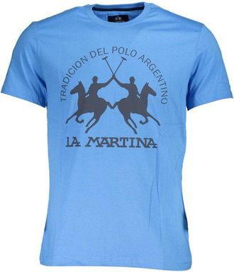 La Martina T-Shirt Herren T-Shirt Blau Kurzarm - Regular Fit mit