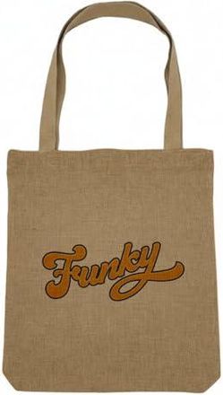 Fabulous Sac Shopping Tote Bag Aspect Lin - Funky 70s Vintage Retro Style Musique Funk - Sac de Courses Toile Epaisse 360g Beige Naturel Cabas Port&eacute; Epaule Sol