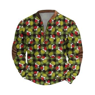 Generic Le Grinch Pull De Noel Homme Sweatshirts Adulte Pyjama Enfant Vetement Pulls zippé Costume Sweats Drole Ugly 2025 Femme Moche Sweater Famille Sweat Ch