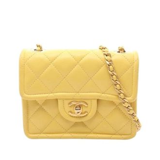 Chanel Pre-owned Mini Flap Crossbody Bag - - Pre-owned - Damen - Gelb - ONE SIZE