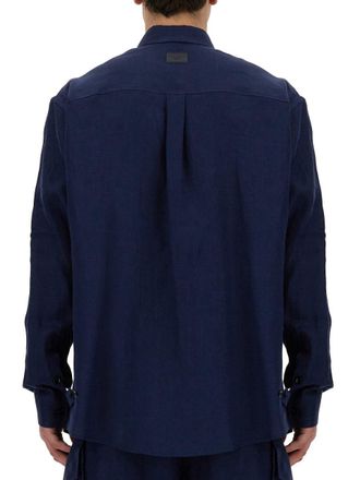 Dolce & Gabbana Linen Oversized Shirt - Blue
